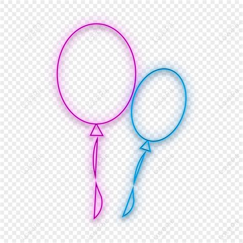 네온 일러스트 조명 풍선조명 효과푸른보라색 Png 일러스트 무료 다운로드 Lovepik