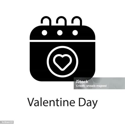 발렌타인 데이 벡터 솔리드 아이콘 디자인 일러스트 레이 션을 흰색 배경에 표시합니다 Eps 10 파일 감정에 대한 스톡 벡터