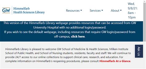 Gw Hospital Library Access The Rotation A Himmelfarb Library Blog