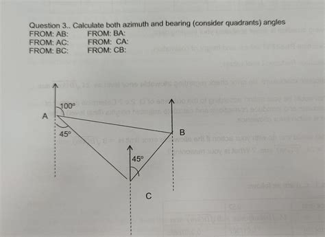 [solved] question 3 calculate both azimuth and