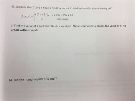 Solved Suppose That X And Y Have A Continuous Joint Chegg