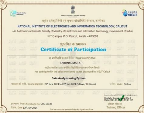 Tarunkumar S On Linkedin Dataanalysis Python Nielit