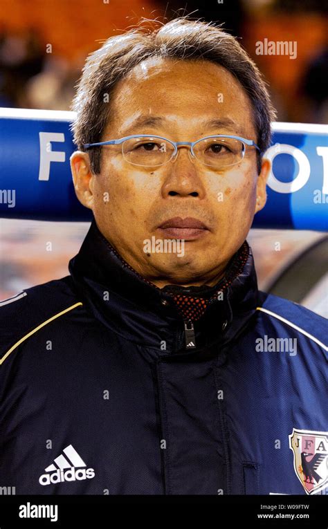 Takeshi Okada Head Coach Of Japan National Team Watches His Players