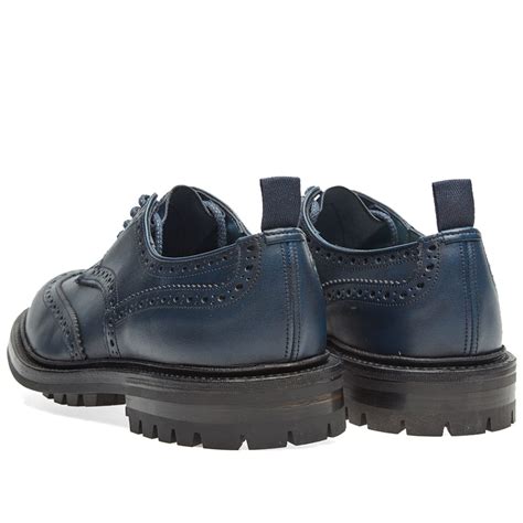 End X Trickers Commando Sole Bourton Brogue Navy Hass End