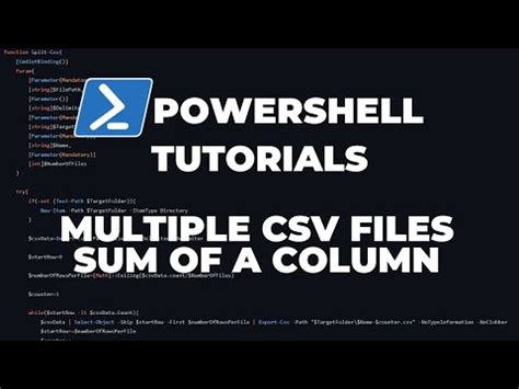 PowerShell Tutorials Calculating Sum Of A Column Across Multiple CSV