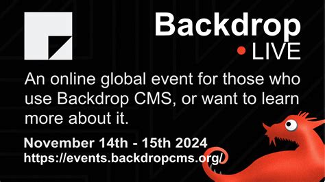 Backdropcms We Have Changed The Dates For Our Next Backdrop L PHP