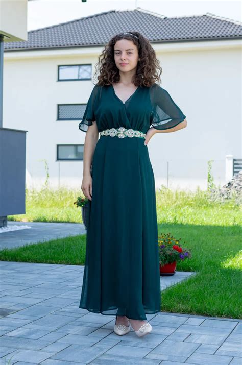 Rochie Verde Lunga Rochie Lunga Verde Smarald 299 Lei Gabriela Boutique