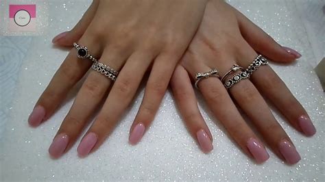 Acrylic Infill Pretty Pink Nails Youtube
