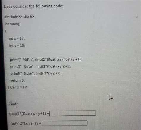 Solved Lets Consider The Following Code Include Int