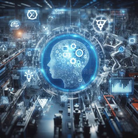 Concept Machine Learning Data Analysis In Business And Industrial Manufacturing Stock