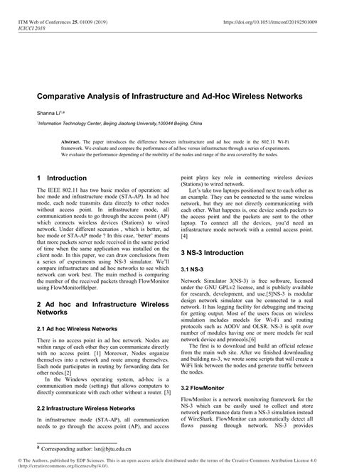 Pdf Comparative Analysis Of Infrastructure And Ad Hoc Wireless Networks