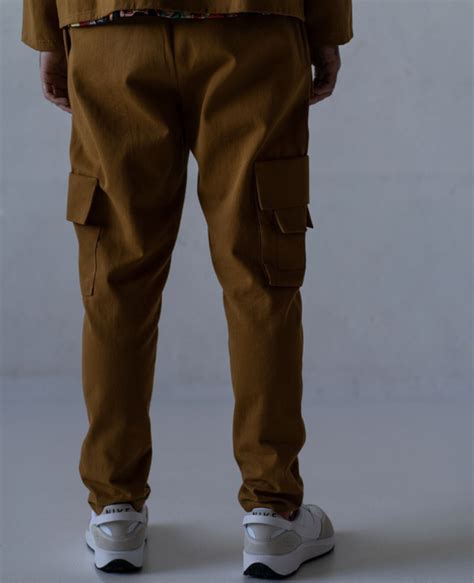 Чоловічі ровні брюки карго Shopchik Xl гірчичні з бічними кишенями на високій посадці