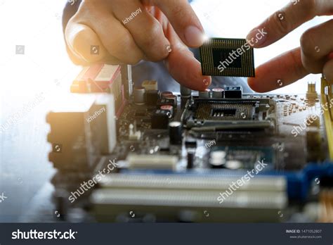 Asian Technician Putting Cpu On Socket Stock Photo 1471052807 Shutterstock