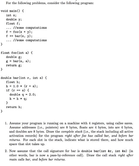 For The Following Problems Consider The Following