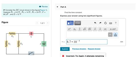 Solved Review PartA P Consider The RC Circuit Shown In The Chegg Com