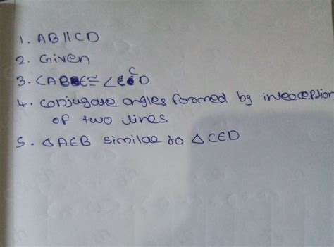 Solved A Complete The Column Below To Prove The Similarity Of The Two Triangles Given Ab Ii