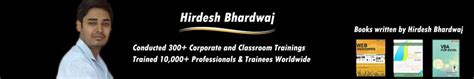 About Trainer Hirdesh Bhardwajvba Macros Author