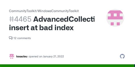 Advancedcollectionview Insert At Bad Index · Issue 4465 · Communitytoolkit