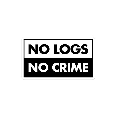No Logs No Crime Sticker Crypto Goodies