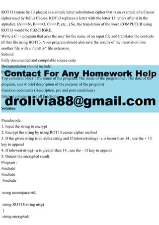 ROT13 Rotate By 13 Places Is A Simple Letter Substitution Cipher T Pdf