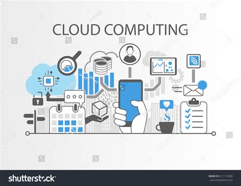Cloud Computing Vector Infographic Stock Vector Royalty Free 611173298 Shutterstock