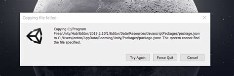 Unity3d Как исправить ошибку при создание проекта в Unity Stack
