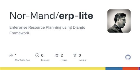 Github Nor Mand Erp Lite Enterprise Resource Planning Using Django Framework