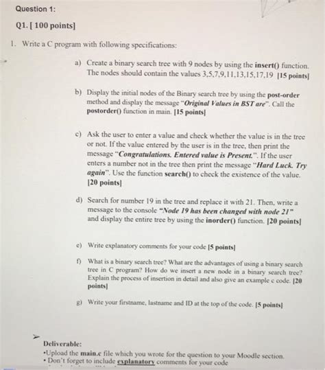 Solved Question 1 Q1 100 Points 1 Write A C Program