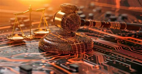 Representation Of Legal And Ethical Ai With Circuit Board Gavel And Scales Overlay Ai Ethics
