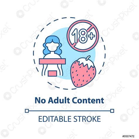 No Adult Content Concept Icon Stock Vector 3537472 Crushpixel