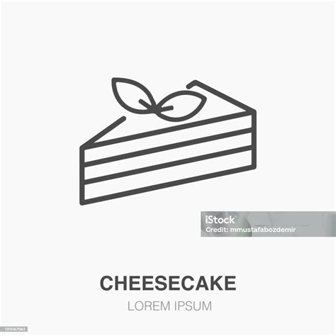 치즈 케이크 플랫 라인 아이콘 과자 로고에 대한 벡터 얇은 기호 레스토랑 메뉴 디저트 음식 디저트를 위한 케이크 평화 일러스트 0명에 대한 스톡 벡터 아트 및 기타 이미지