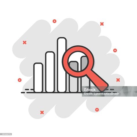만화 스타일의 벡터 만화 비즈니스 그래프 아이콘 차트 사인 일러스트 픽토그램 다이어그램 비즈니스 스플래시 효과 개념 0명에 대한