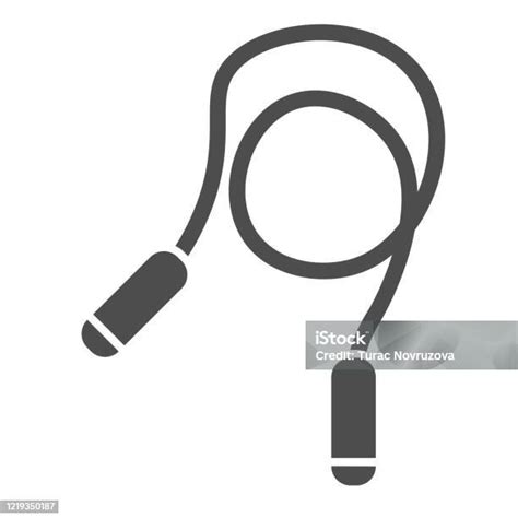 점프 로프 솔리드 아이콘 운동 로프 일러스트는 흰색에 고립 웹 및 응용 프로그램을 위해 설계된 로프 문말 스타일의 디자인을 건너 뛰는 Eps 10 아이콘에 대한 스톡 벡터