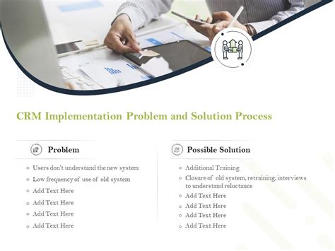 Crm Implementation Problem And Solution Process Ppt Powerpoint Elements
