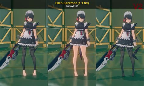 Ellen Barefoot 11 Fix Mod For Zenless Zone Zero Zzz Mods