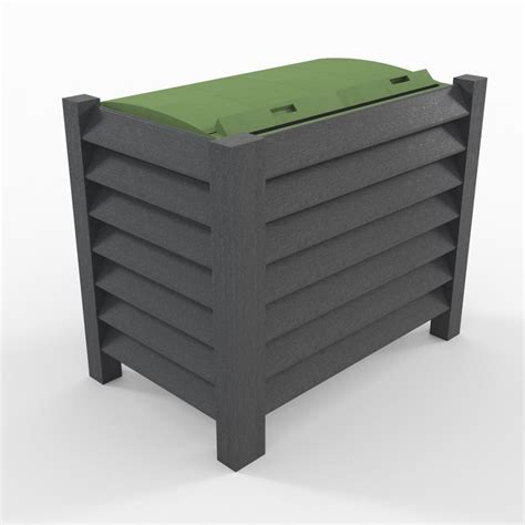 Module cache conteneurs en plastique recyclé VISIO en L Conteneurs