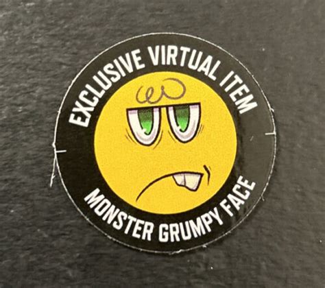 Roblox Celebrity Series 9 Monster Grumpy Face Exclusive Virtual Item Code Only 4655898386