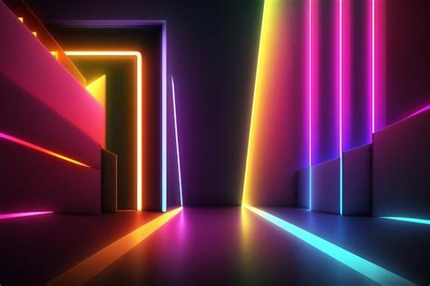 Premium Photo Indoor Colored Lighting Background