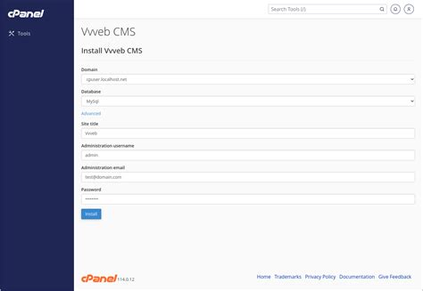 GitHub Vvveb Cpanel Plugin One Click Vvveb CMS CPanel Auto Installer