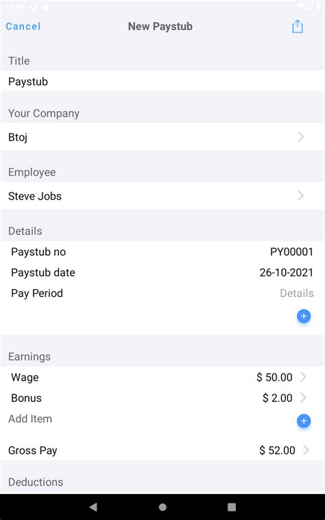 Android 용 Paystub Maker 다운로드