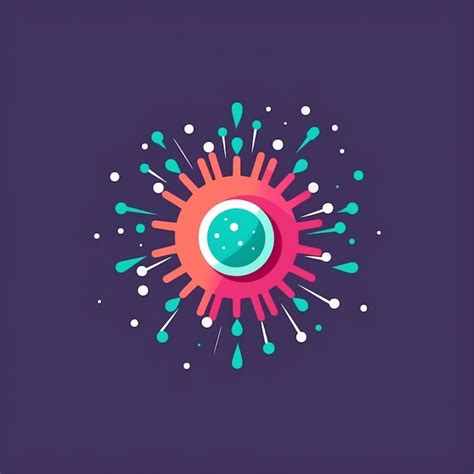 Premium Ai Image Vector Flat Color Virus And Bacteria Logo