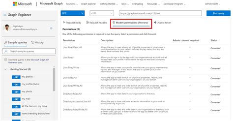 explore microsoft graph api with graph explorer mdm tech space