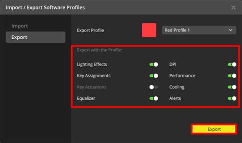 icue how to import and export icue profiles corsair