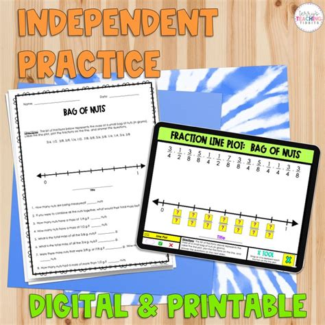 Fraction Line Plot Resource Bundle Digital And Printable Digital Printables Mini Lessons