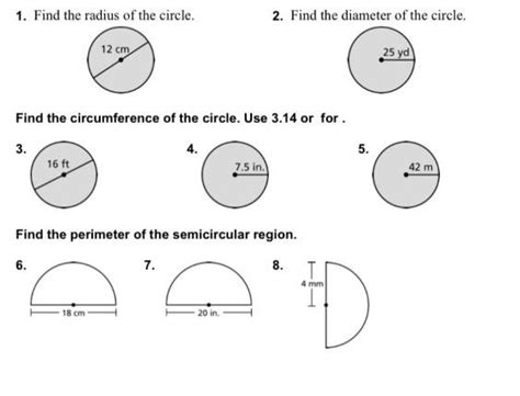 Solved Find The Radius Of The Circle Find The Chegg