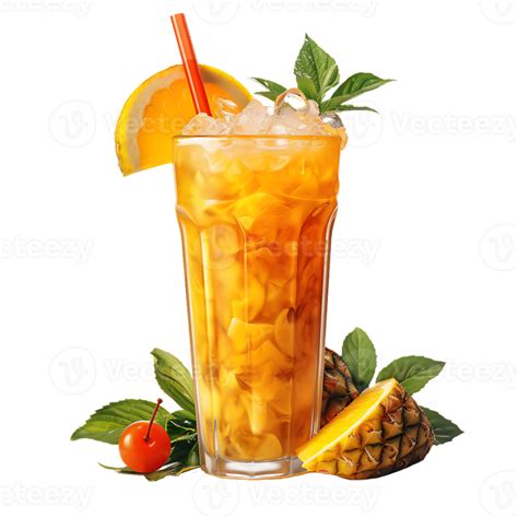 Glass Of Pineapple Juice Perfect For Drink Catalog Ai Generated 27145907 Png