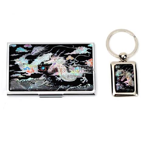 샵오브코리아 명함케이스 용 2종세트 권위의 상징인 용무늬가 담긴