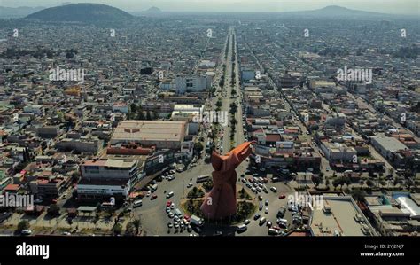Nezahualcoyotl Mexico 12th Nov 2024 An Aerial View Shows The