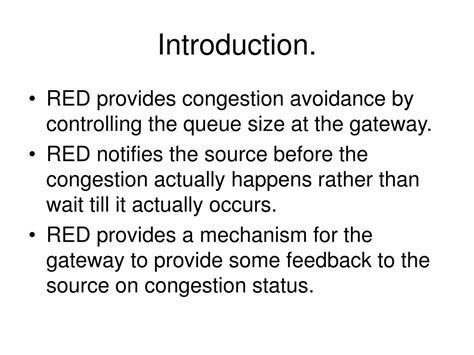 Ppt Random Early Detection For Congestion Avoidance Powerpoint