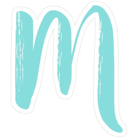 Letter M Blue Sticker For Sale By Mynameisliana In 2025 Lettering